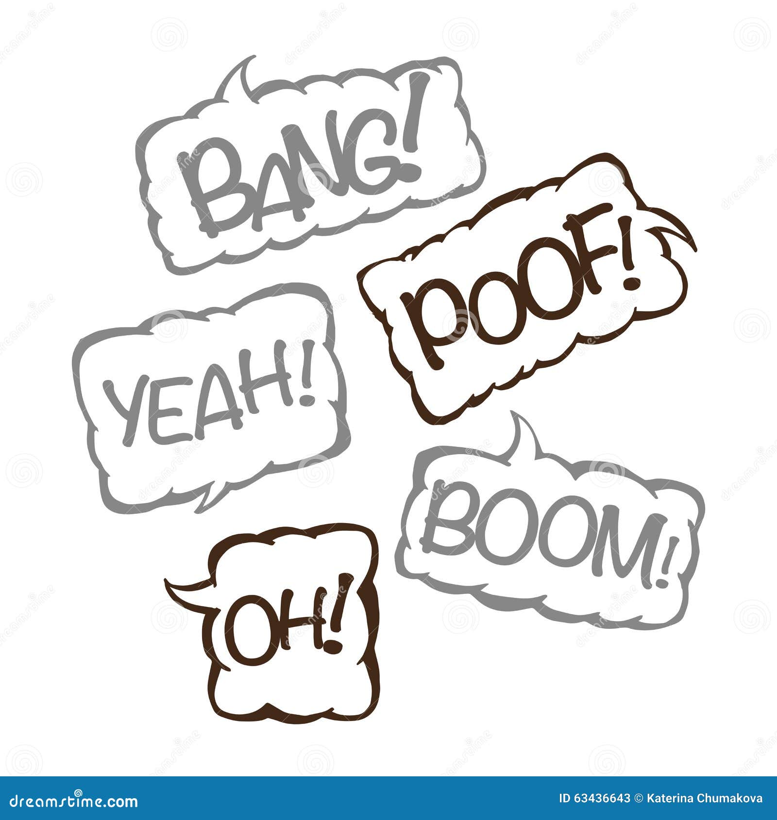 Vector Set of Squared Text Balloons. Stock Vector - Illustration of ...