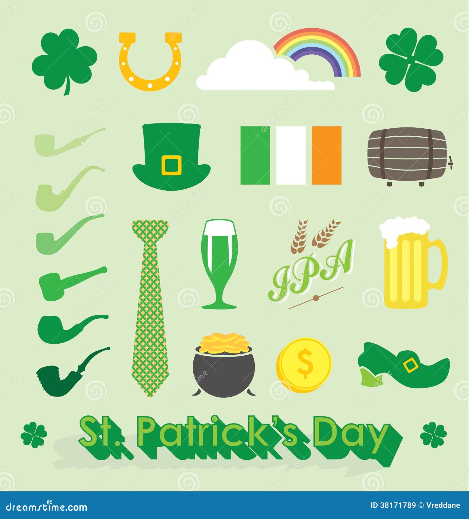 Vector Set: St. Patricks Day Icons and Symbols Stock Vector ...