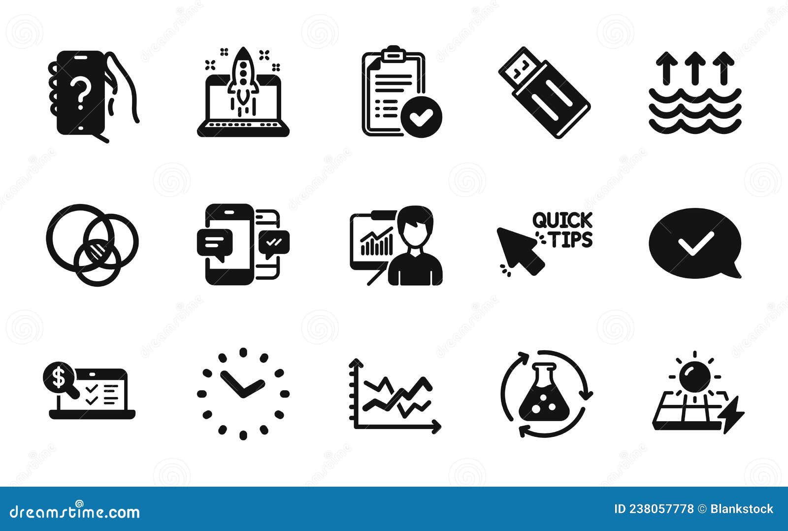 Vector Set of Start Business, Online Accounting and Ask Question Icons ...