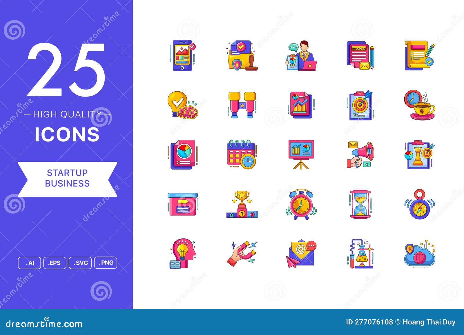 Vector Set of Startup Business Icons Stock Vector - Illustration of ...