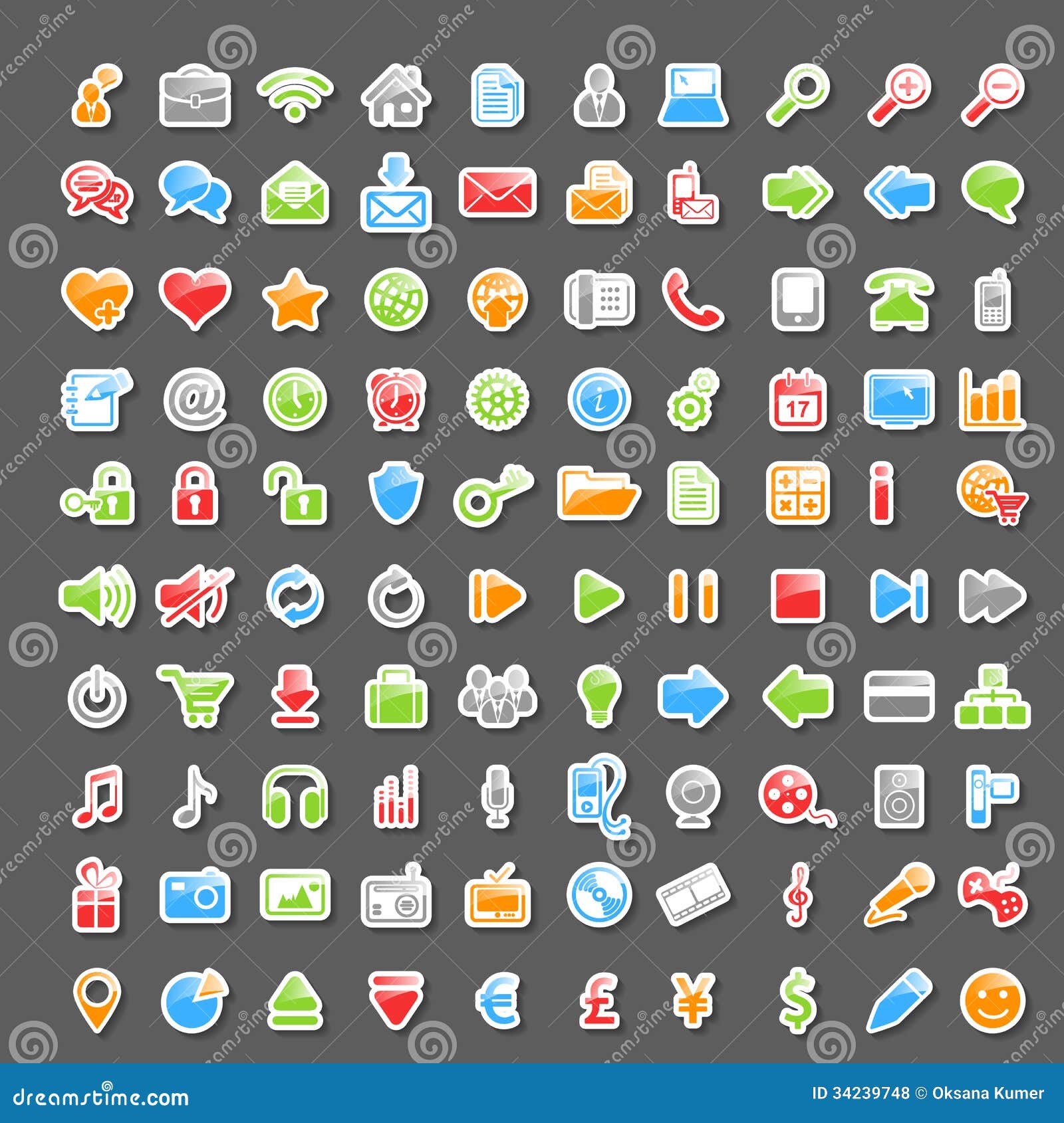 The Sticker Icons For Daily Necessities Are Cute Cartoon Line Drawings ...