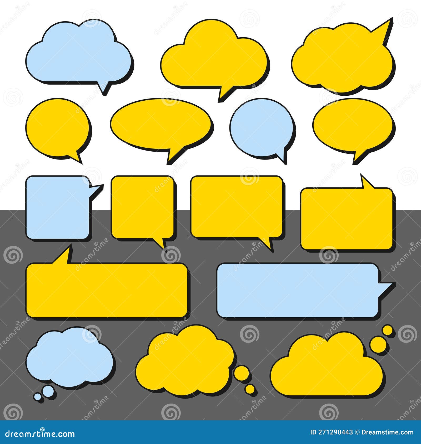 Stickers With Speech Bubbles Cartoon Vector | CartoonDealer.com #22513591