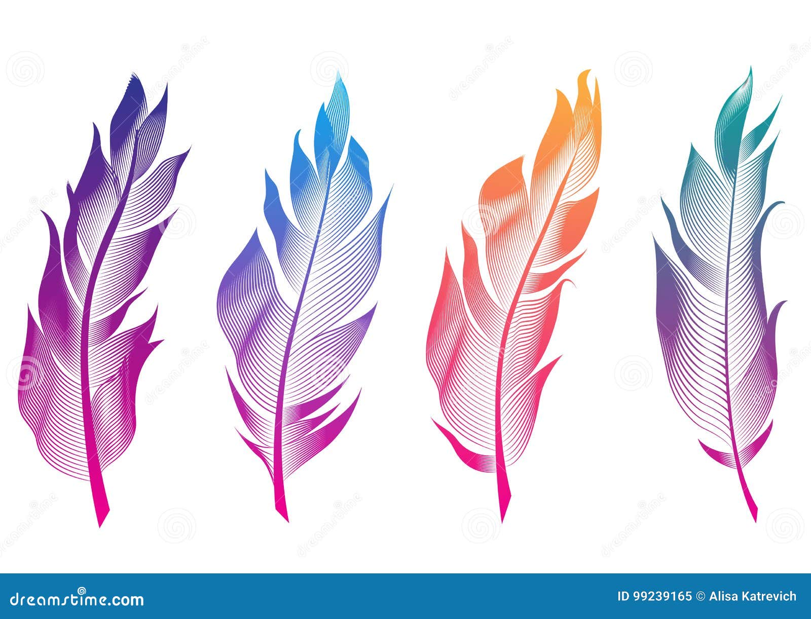 Stylized Bird On A White Background. Vector Illustration ...