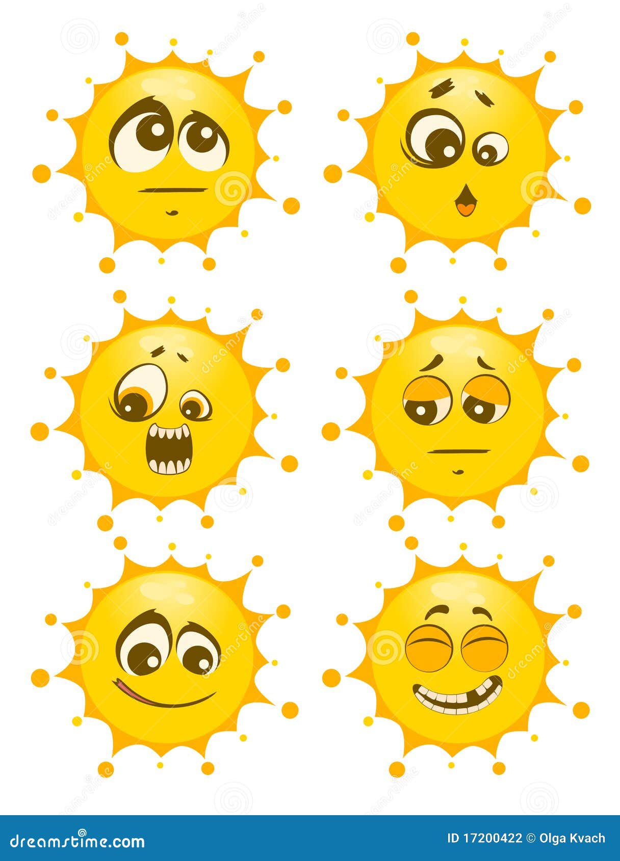 Vector Set of Sun Mimic Miens Stock Vector - Illustration of grief ...