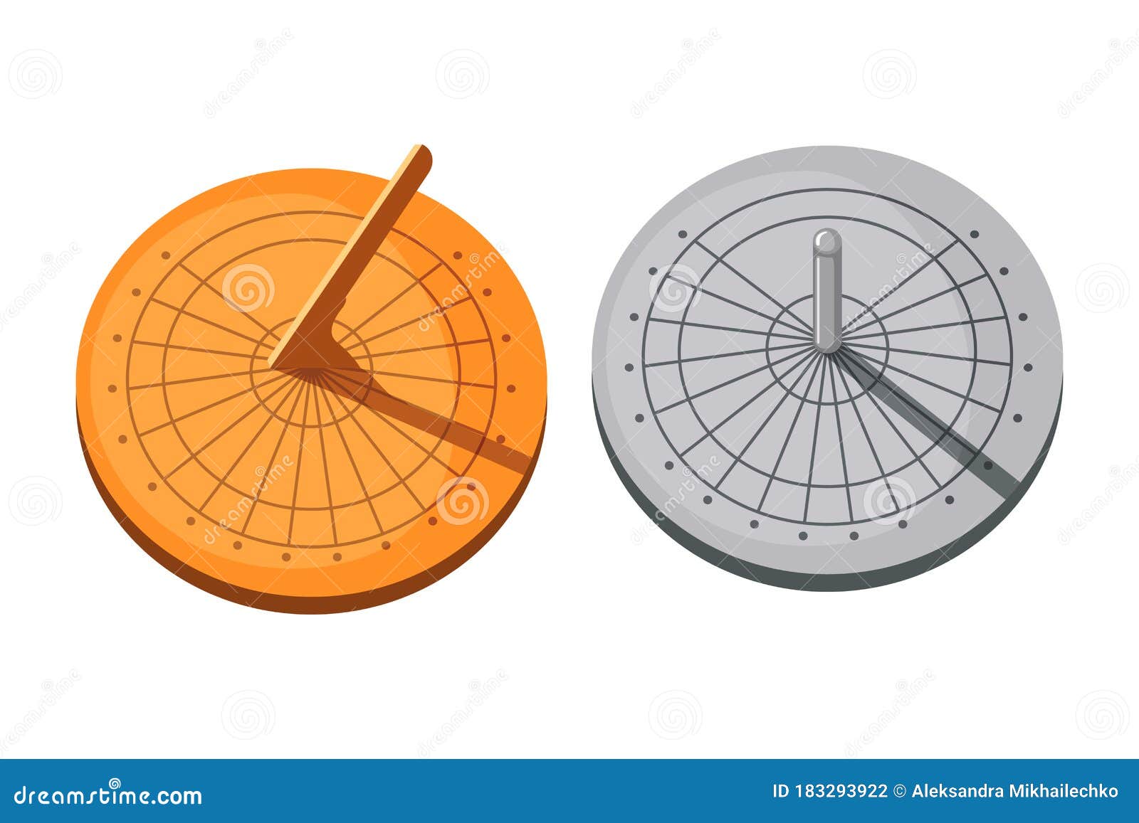 Sundial. Measure Time By The Sun. Cartoon Vector | CartoonDealer.com ...