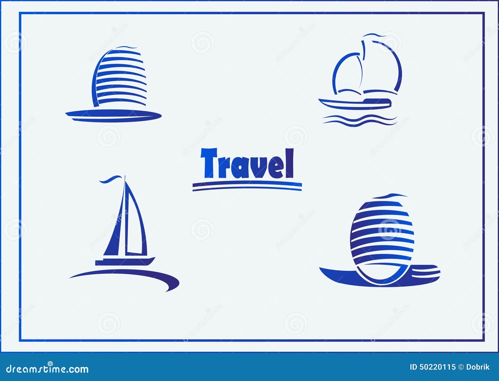 Vector Set of Symbols Yachts, Ships Stock Vector - Illustration of ...