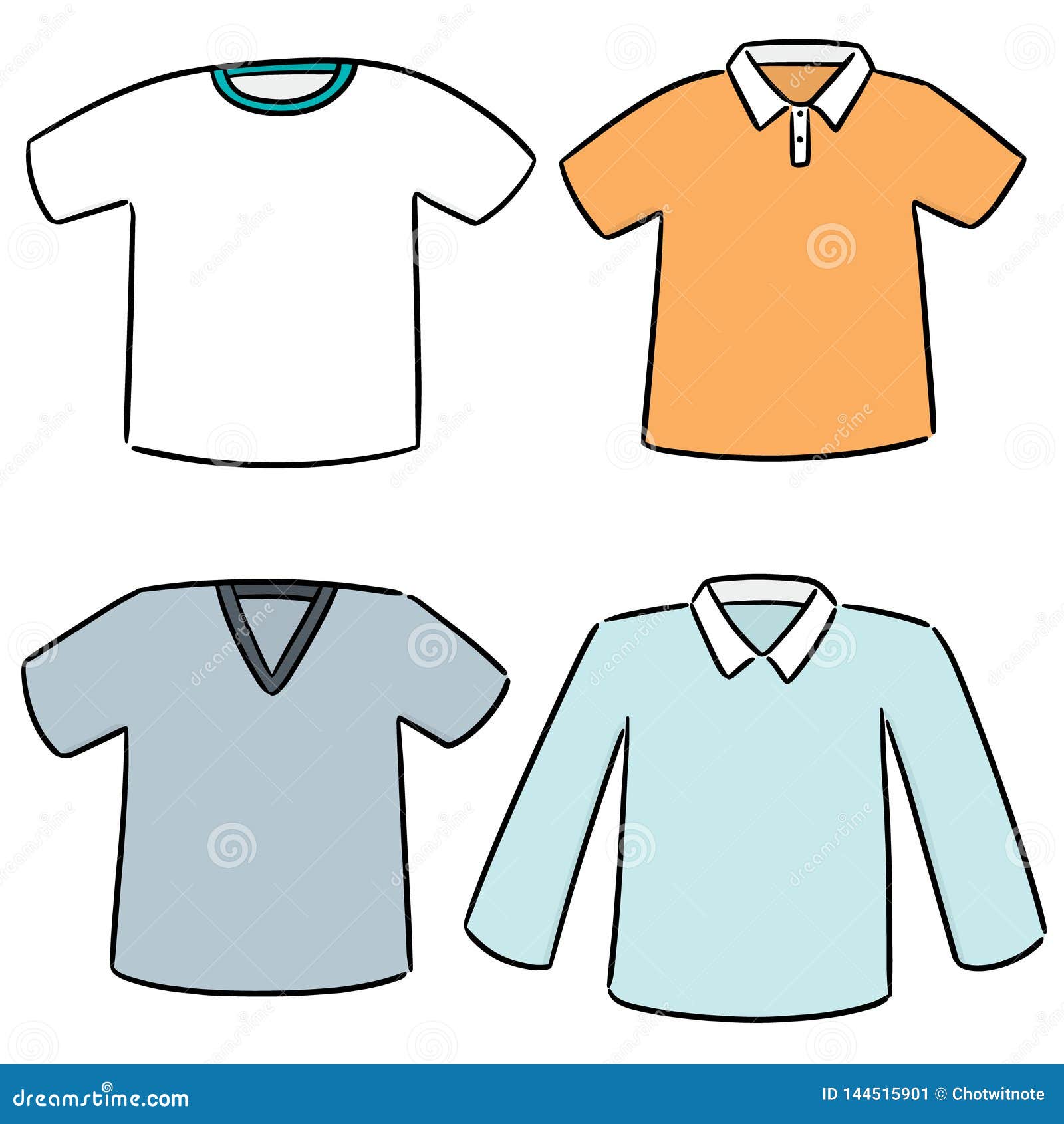 Vector set of t-shirt stock vector. Illustration of apparel - 144515901