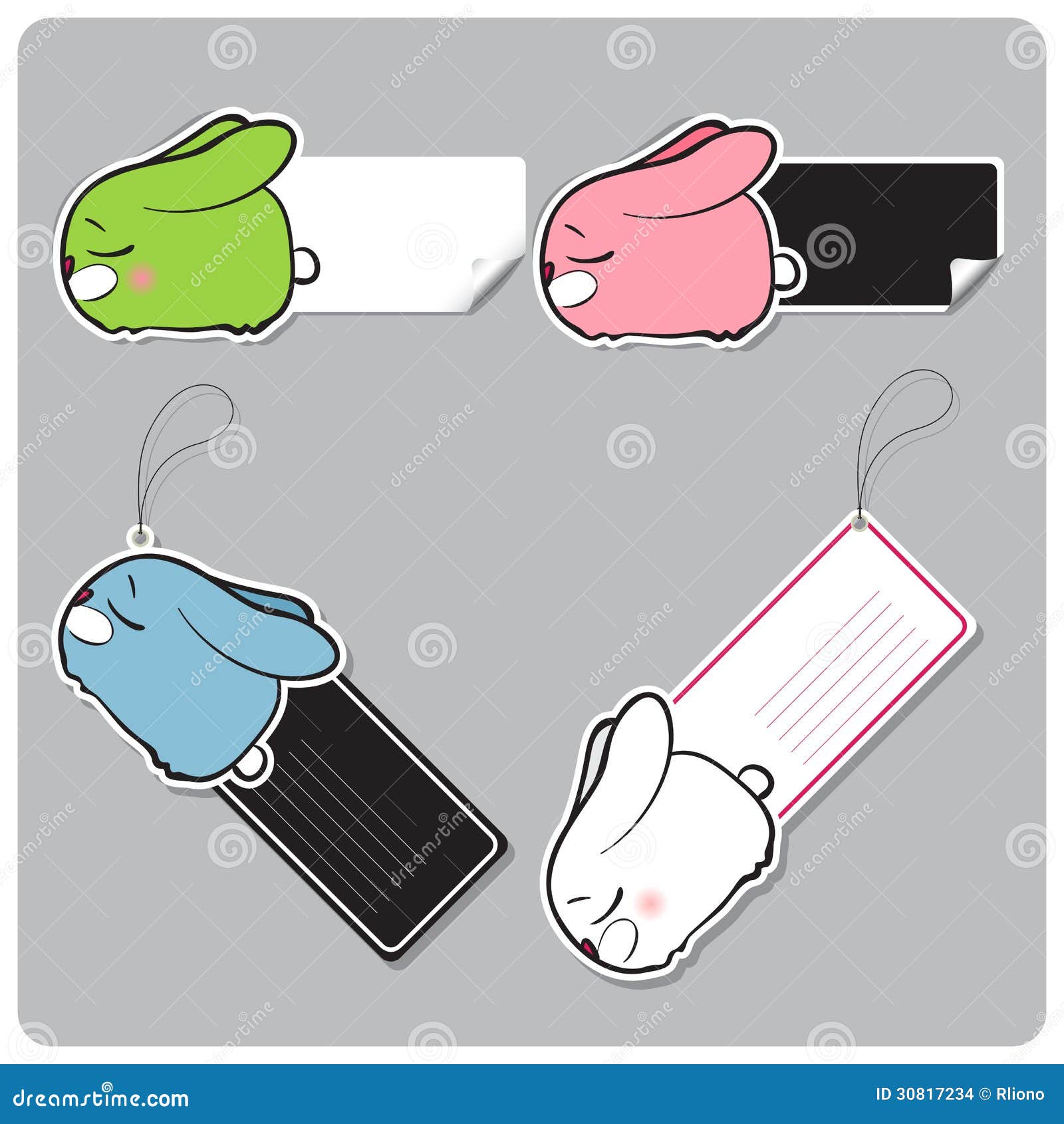 Vector Set of Tags and Stickers. Stock Illustration - Illustration of ...