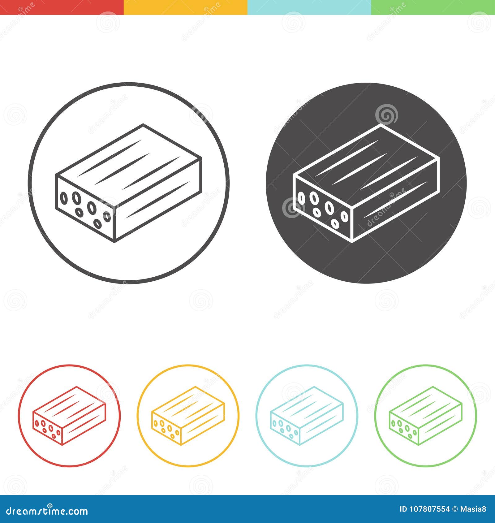 Tempeh Linear Icon Vector Illustration | CartoonDealer.com #222266210