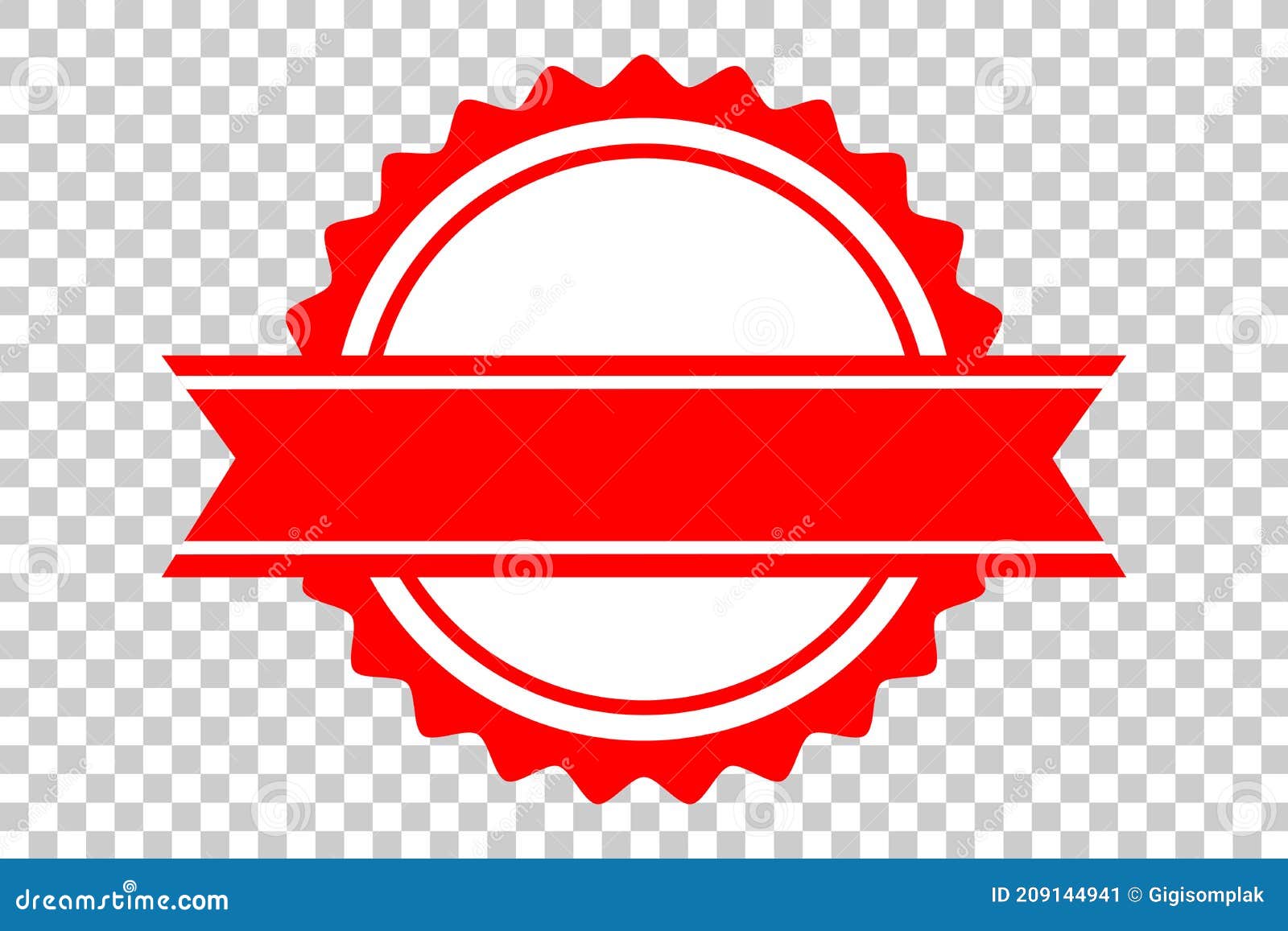 Vector Set Template 4 Different Style Blank Red Circle with Ribbon ...