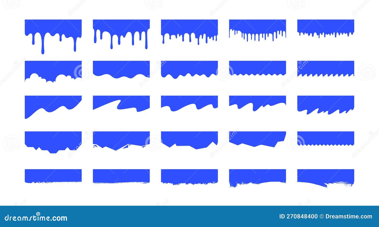 Vector Set of Template Dividers with Drops, Waves and Geometric Shapes ...