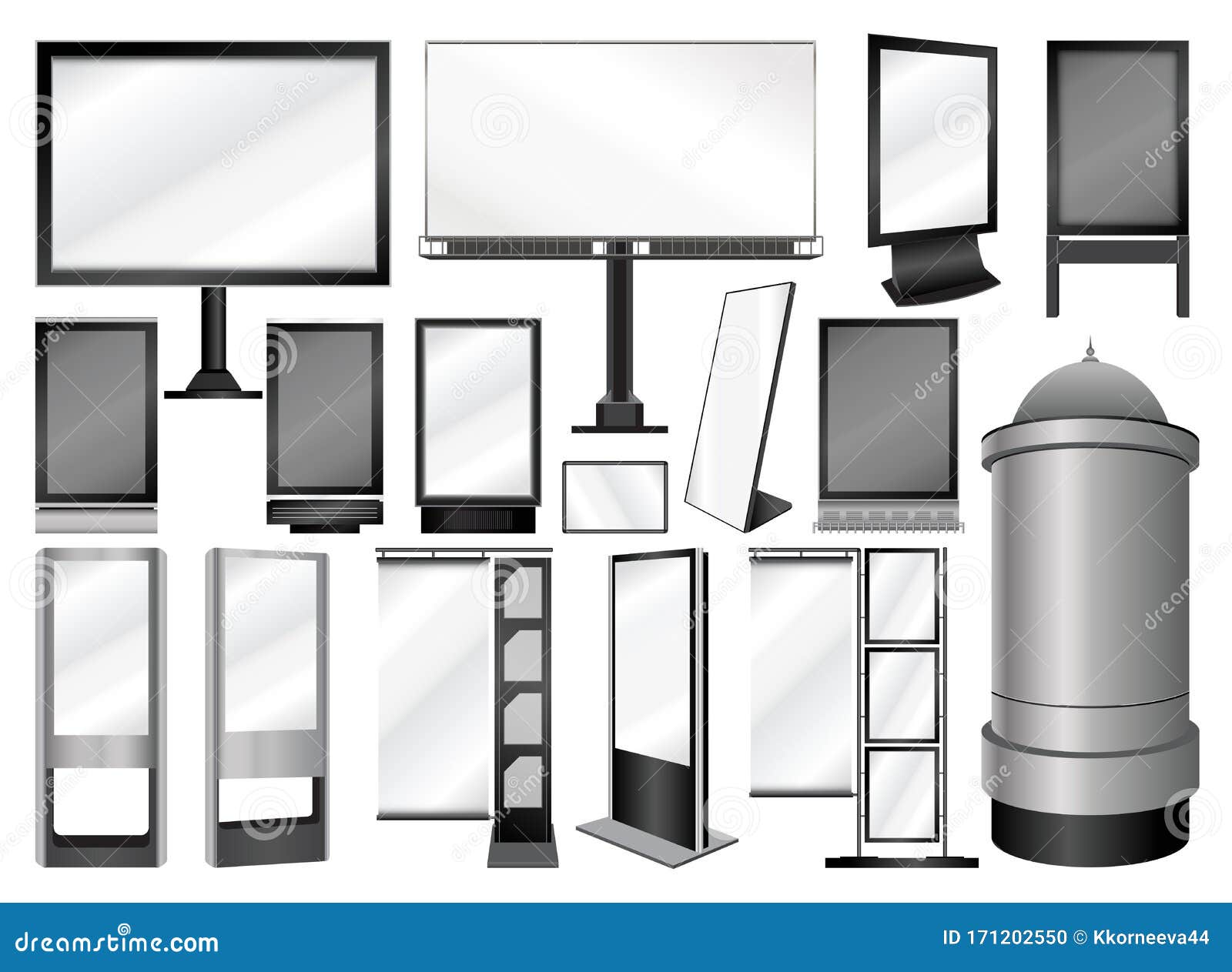 Vector Set of Templates for the Design of Billboards and Advertising ...