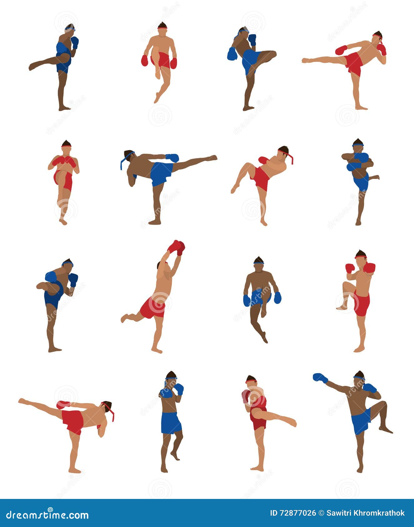 Thai Boxing Cartoon | CartoonDealer.com #48139197