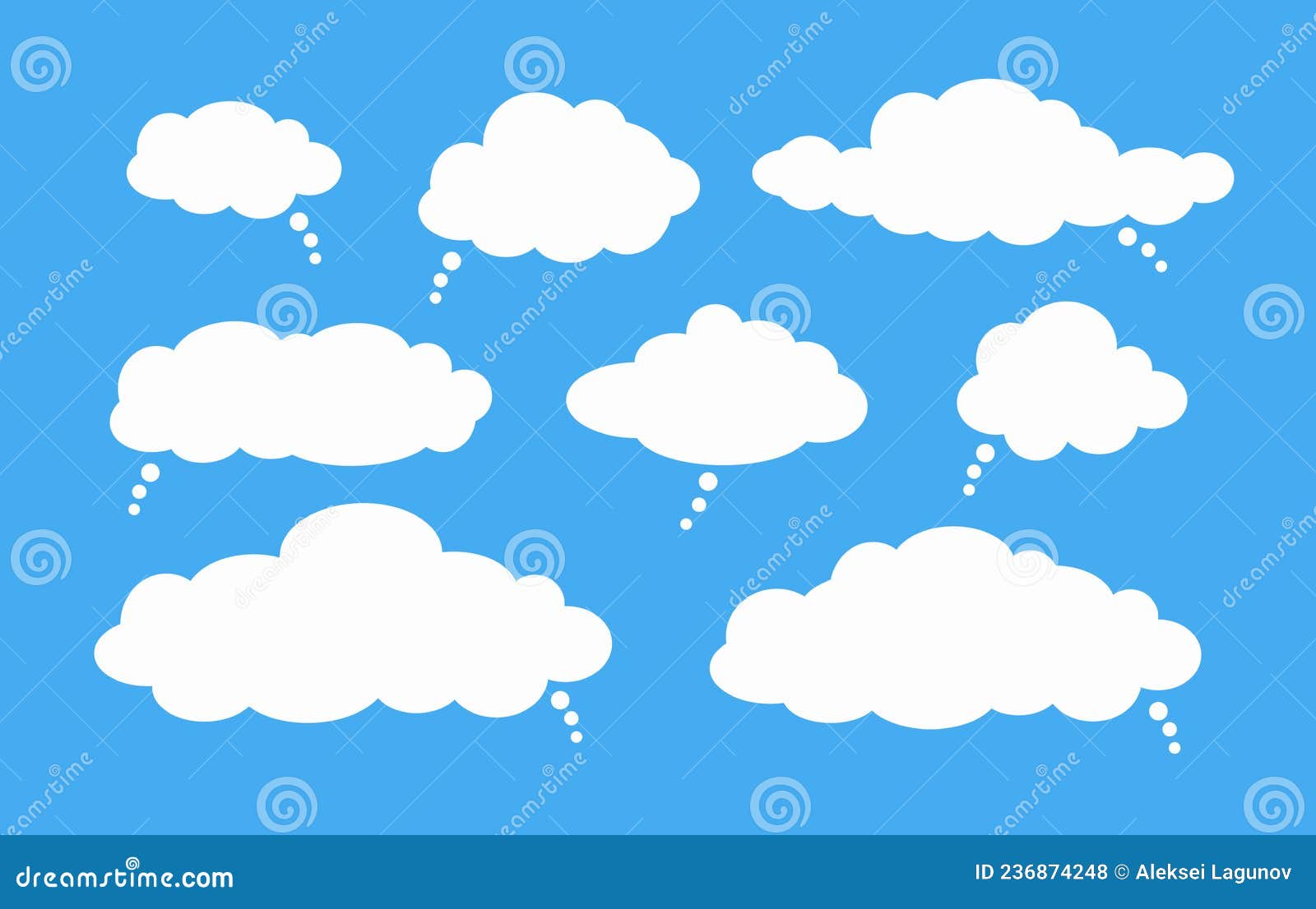 Comic Pop Clouds And Sky Background With Empty Space Royalty-Free ...