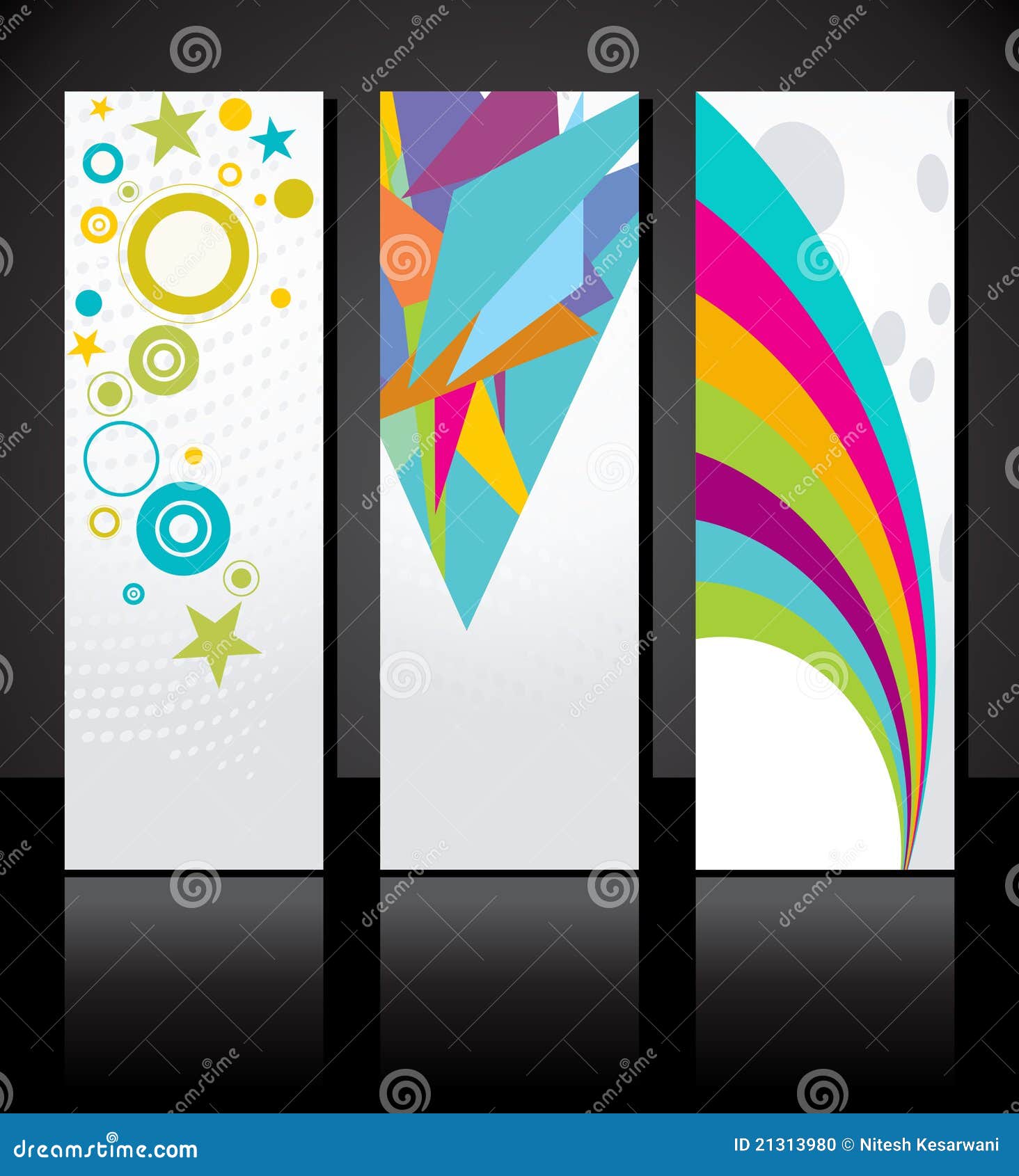 Vector Set of Three Colorful Banners Background Stock Vector ... Vector Set of Three Colorful Banners Background Stock Vector ...