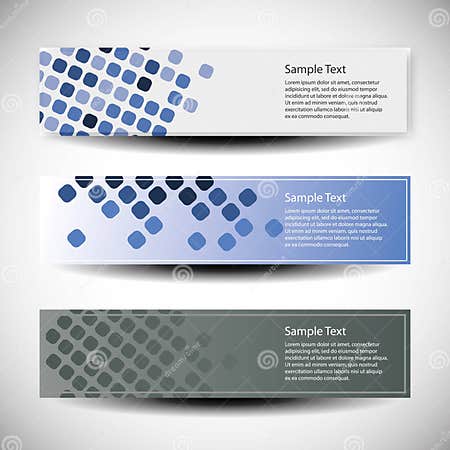 Vector Set of Three Header Designs Stock Vector - Illustration of ...