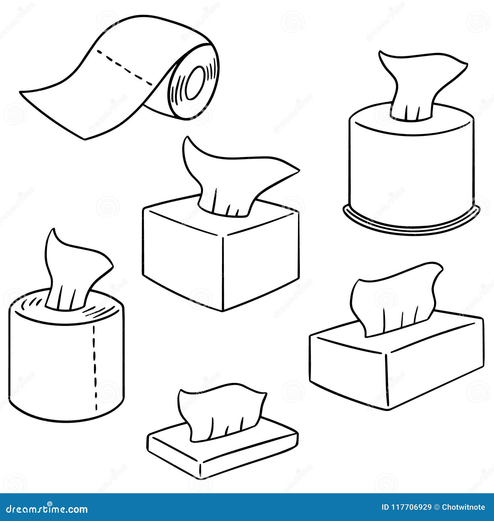 Vector set of tissue paper stock vector. Illustration of clipart ...