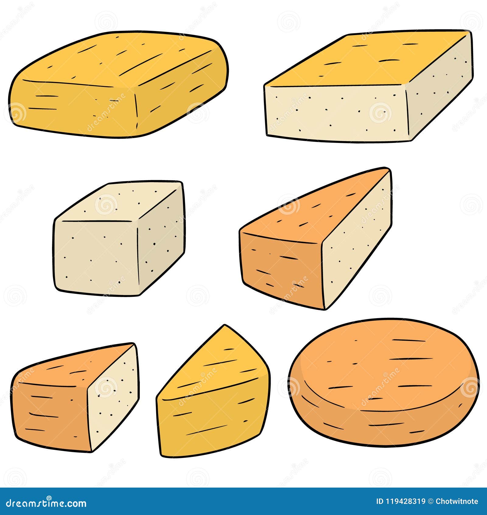 Vector set of tofu stock vector. Illustration of idea - 119428319