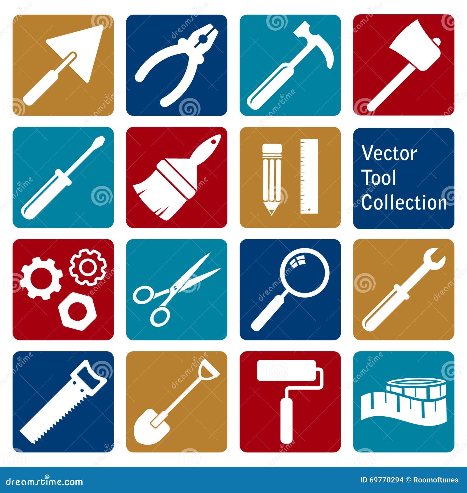 Vector set of tool icons stock vector. Illustration of instrument ...