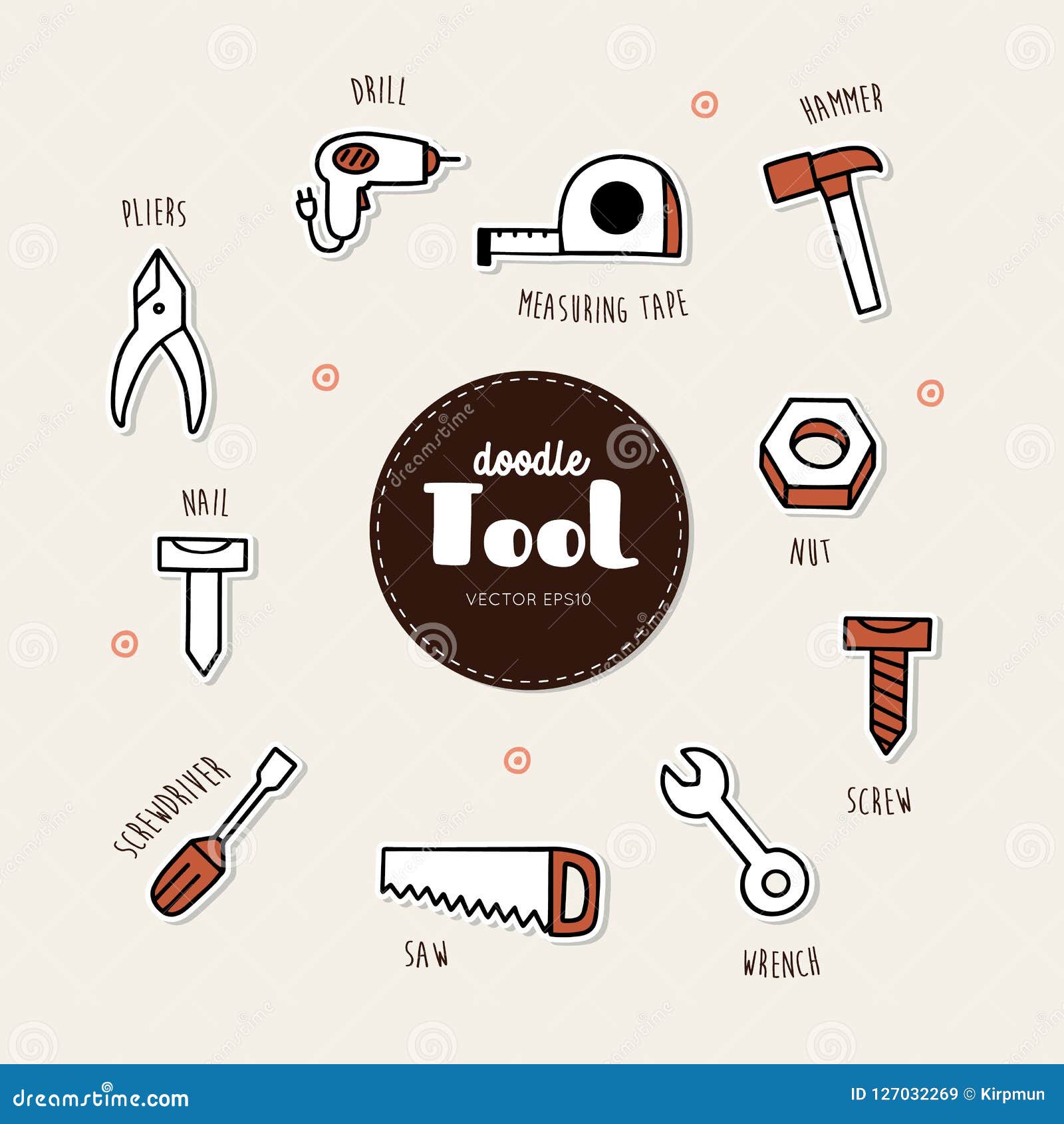 Vector Set of Tools Icons. Doodle. Stock Vector - Illustration of home ...