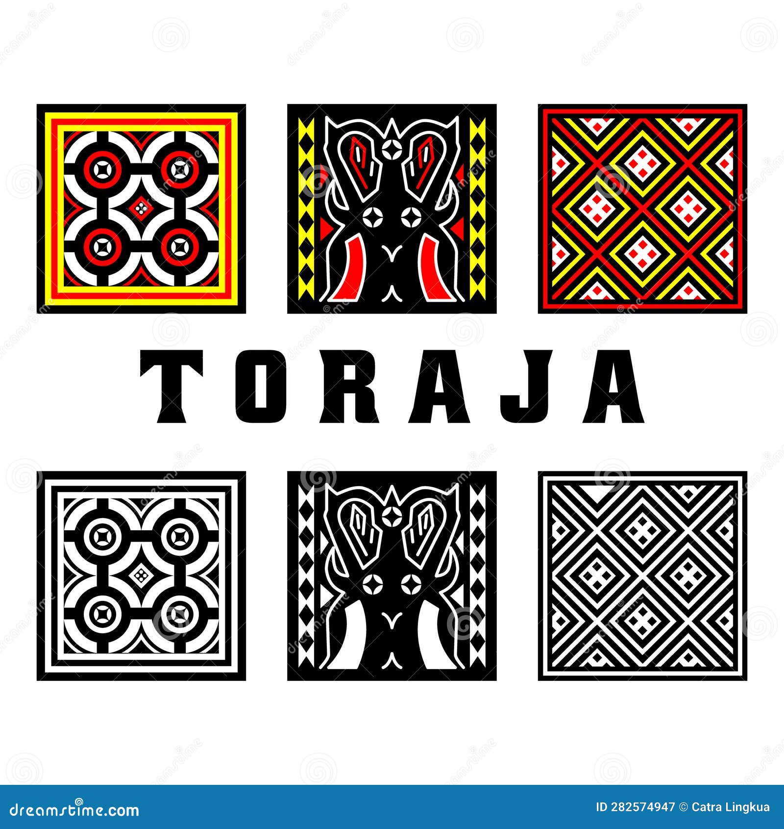 Vector Set of Toraja Pattern Illustrations Stock Vector - Illustration ...