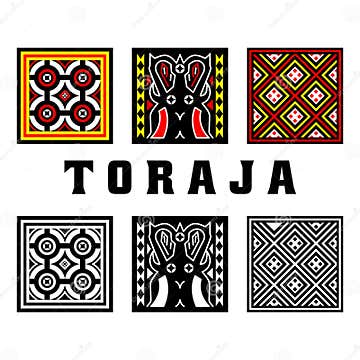 Vector Set of Toraja Pattern Illustrations Stock Vector - Illustration ...