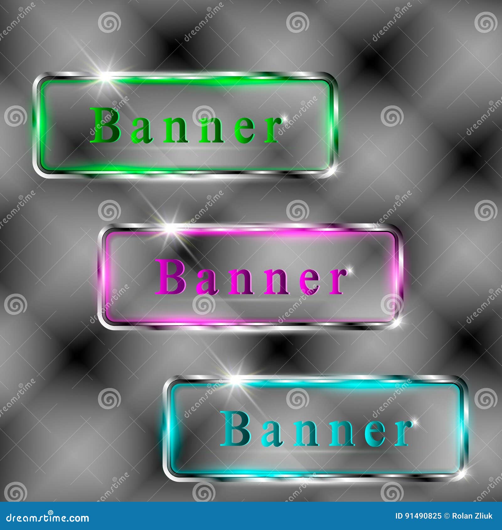 The Vector Set of Transparent Banners Stock Vector - Illustration of ...