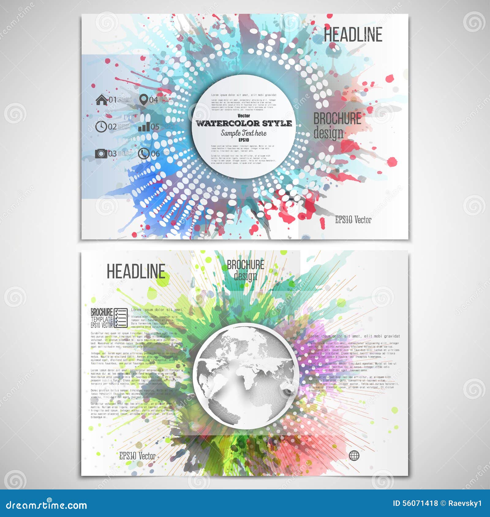 Tri Fold Star Brochure Template, Vector With Die Cut / Laser Cut Lines ...