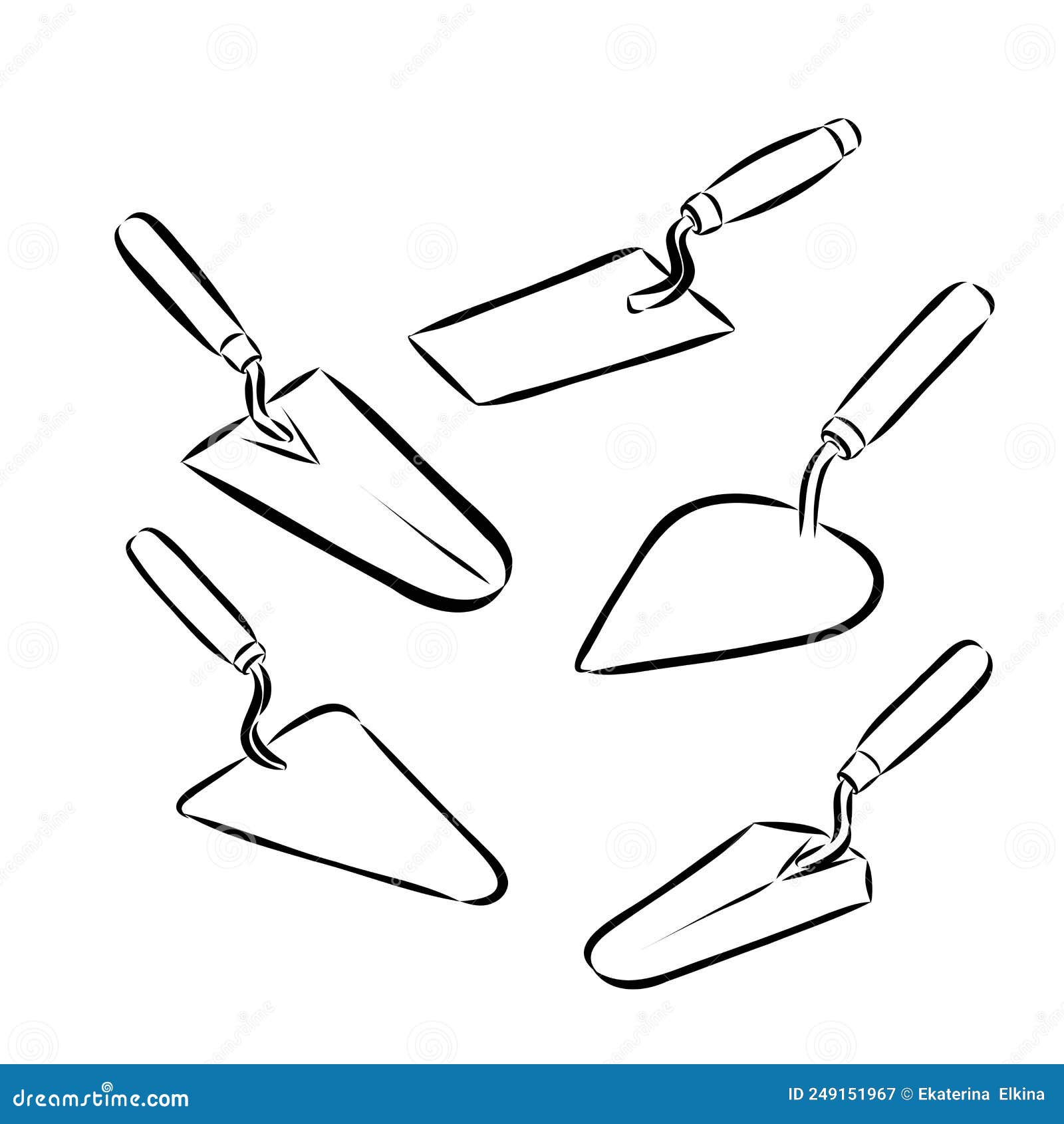 Trowel Construction Pain Plastering Tool Cartoon Vector | CartoonDealer ...