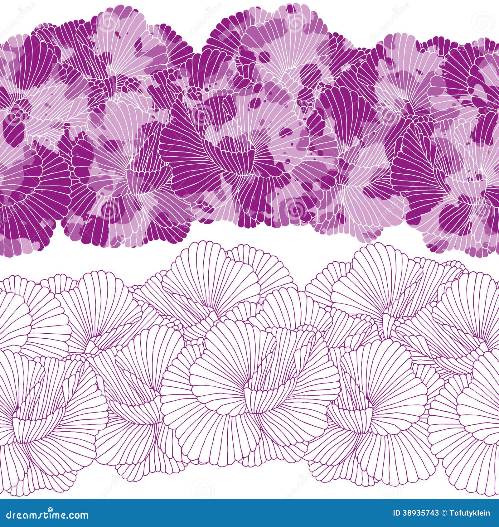 Vector Set of Two Horizontal Endless Ornaments. Stock Vector ...