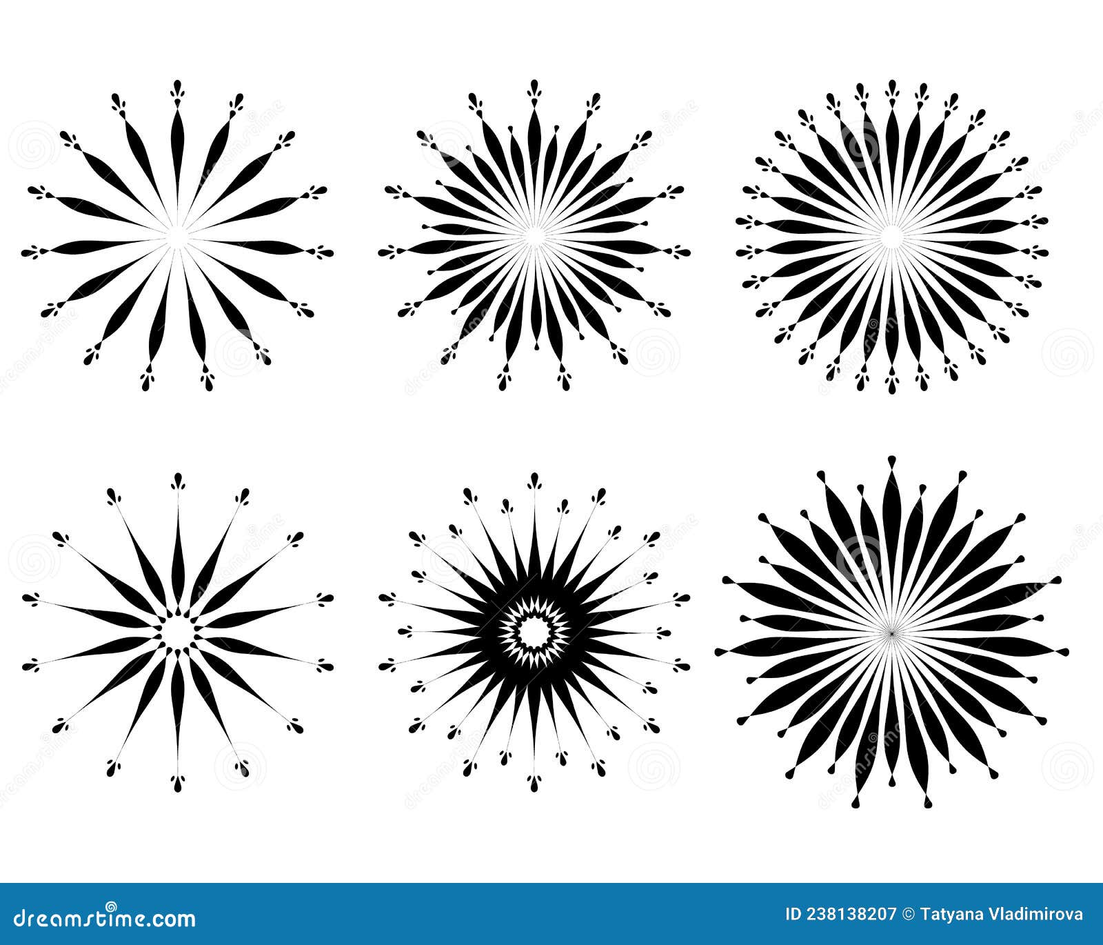 Vector Set of Types Star Elements. Stock Vector - Illustration of ...