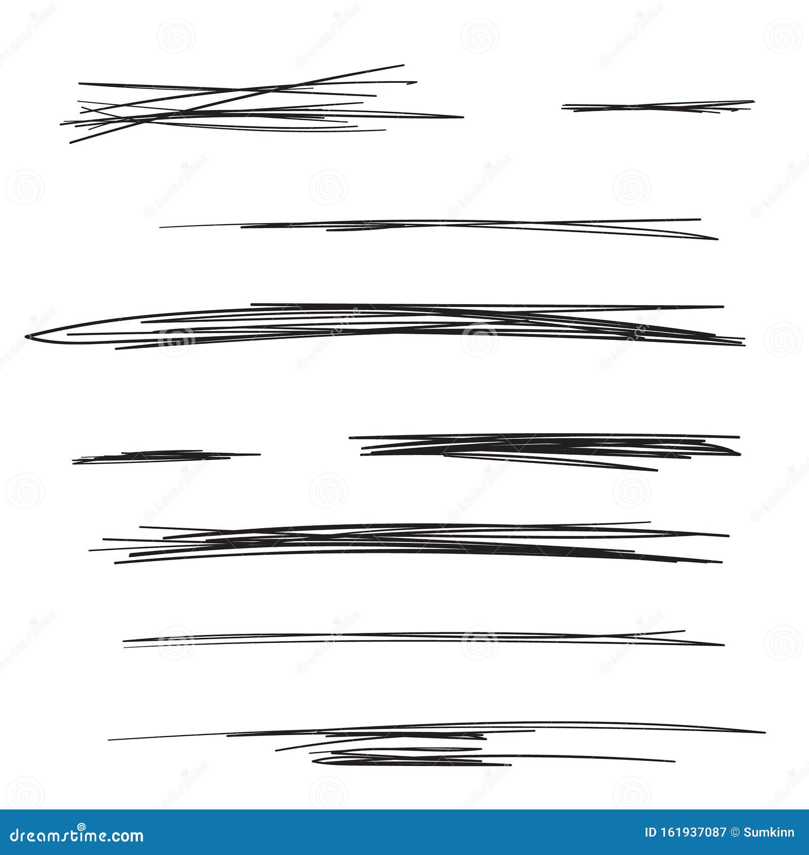 Vector set underline. stock vector. Illustration of element - 161937087