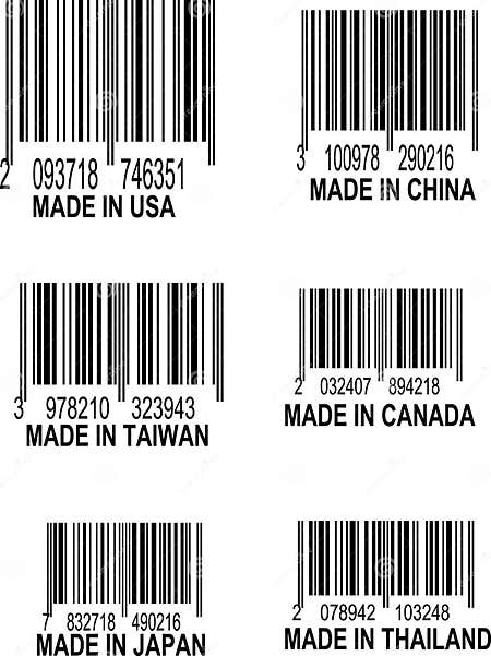 Vector Set of UPC Bar Codes Stock Vector - Illustration of number ...