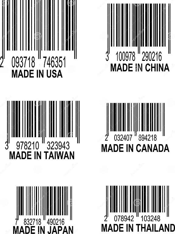 Vector Set of UPC Bar Codes Stock Vector - Illustration of number ...