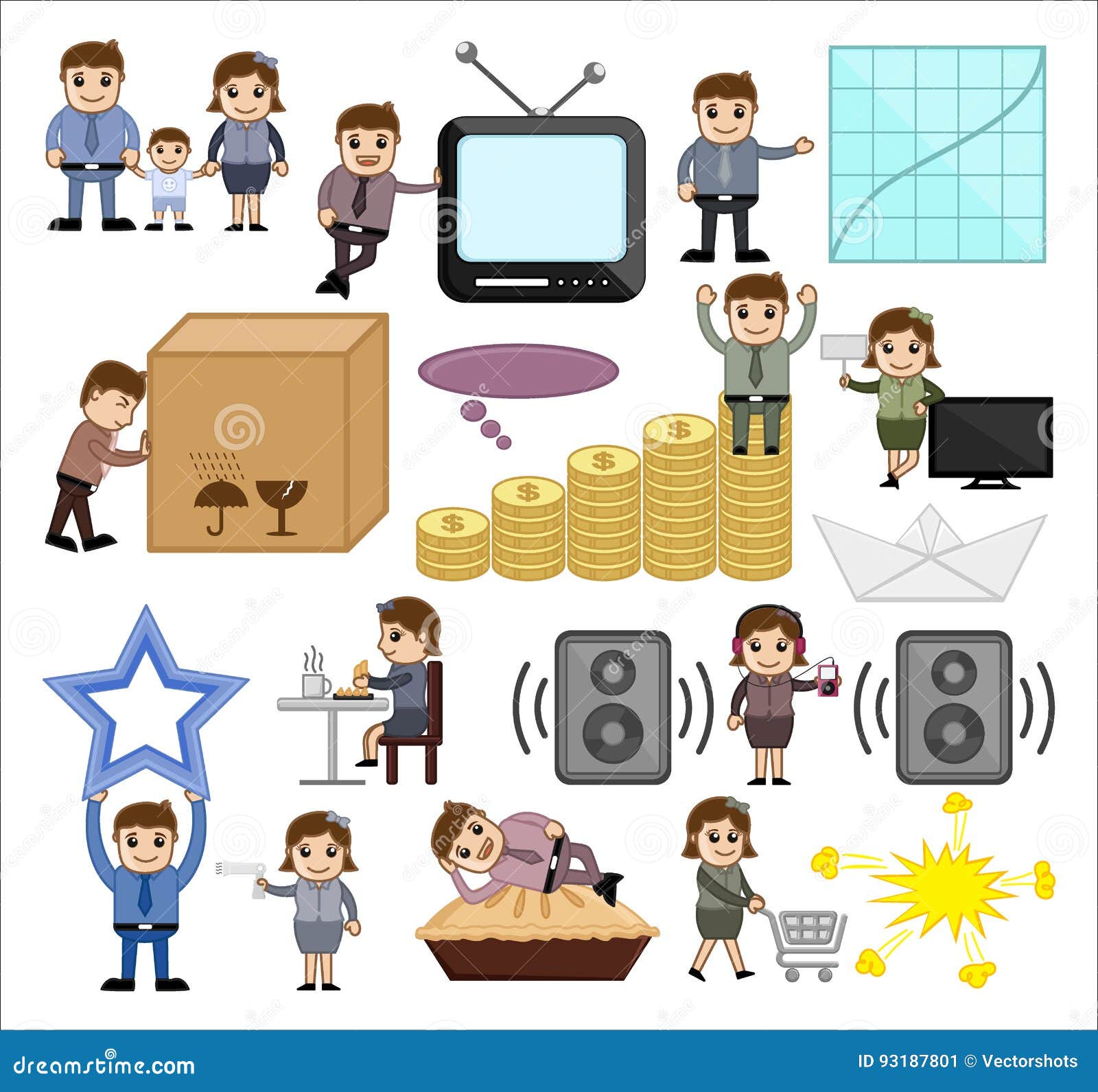 Vector Set of Various Business Cartoon Concepts Stock Vector ... Vector Set of Various Business Cartoon Concepts Stock Vector ...