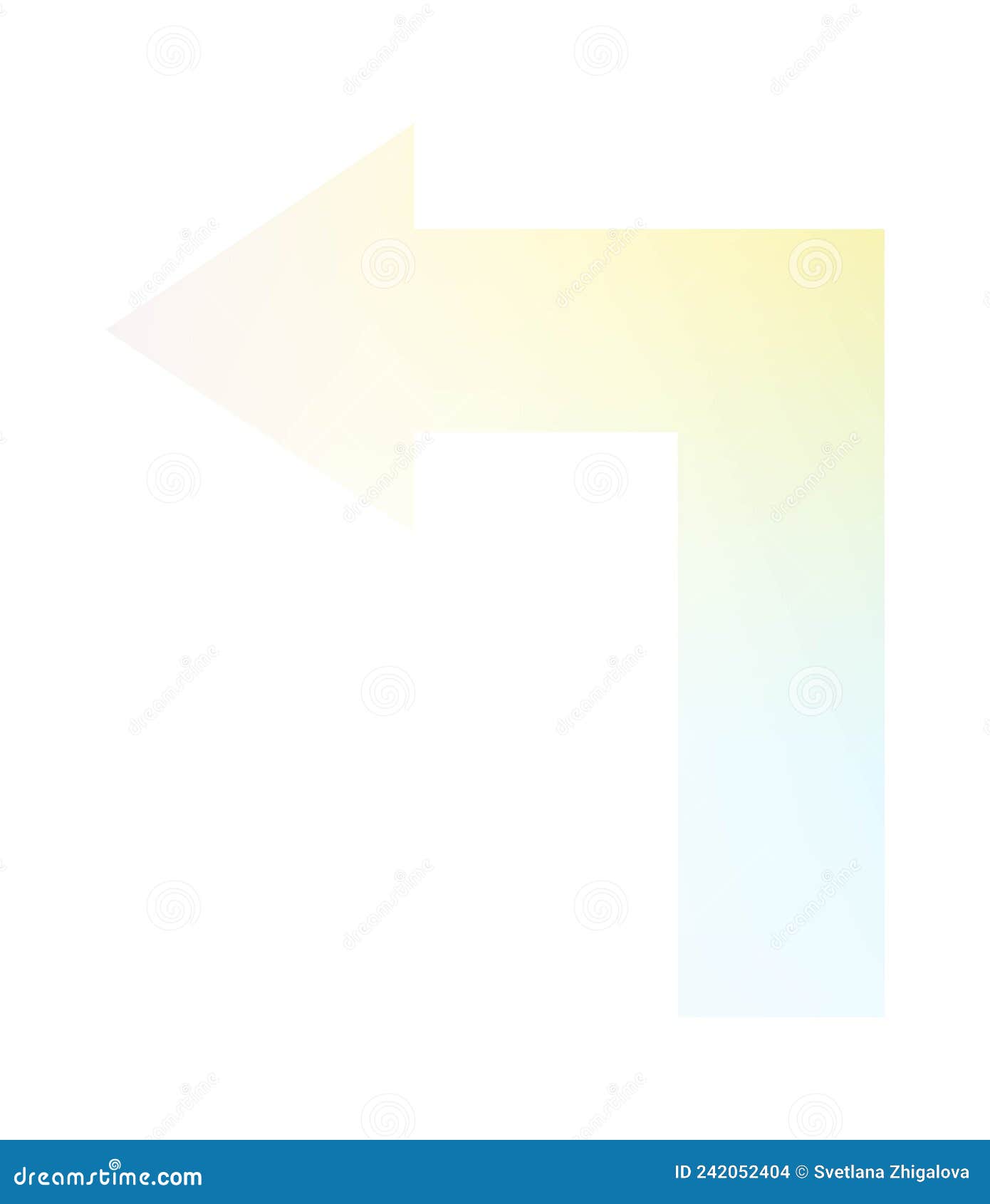 Vector Multicolored Isolated Arrow. Gradient Pointer on a White ...