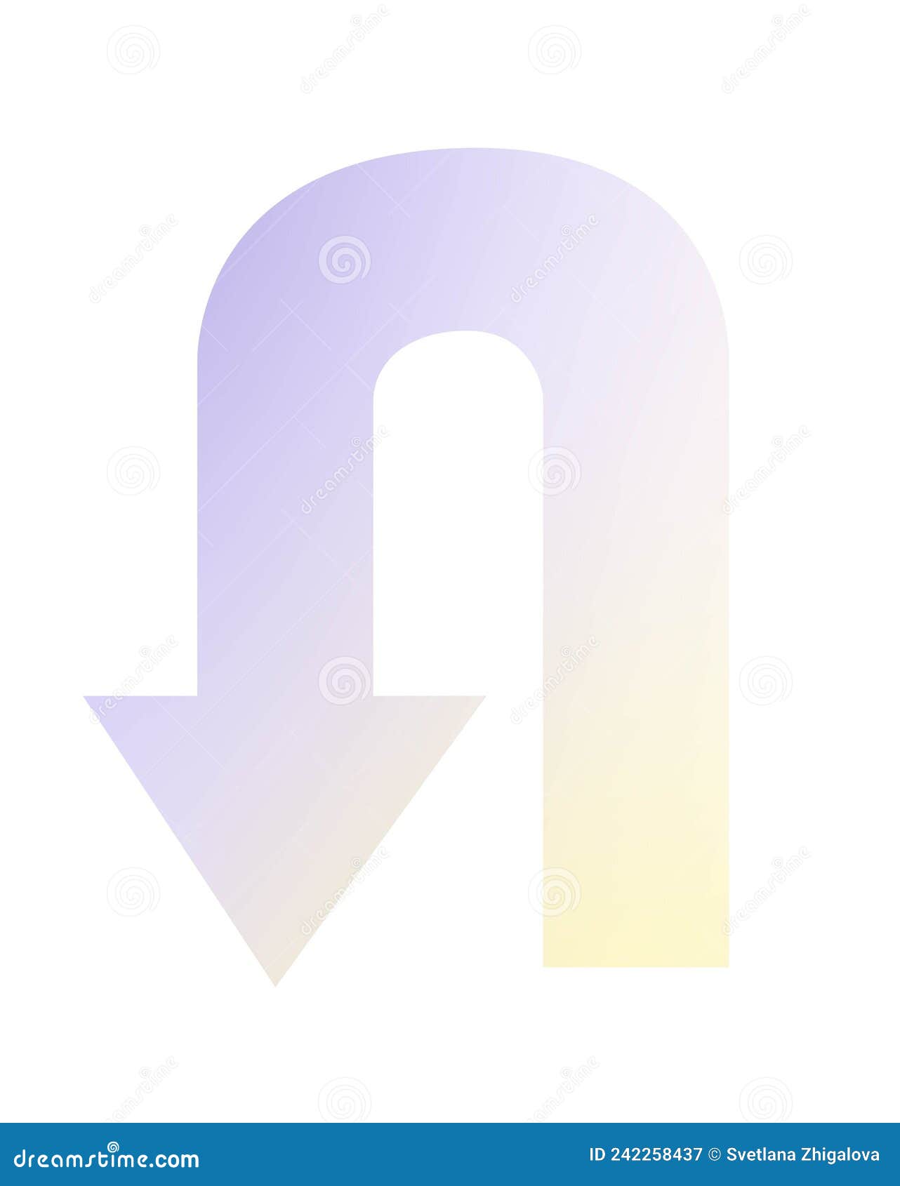 Vector Multicolored Isolated Arrow. Gradient Pointer on a White ...
