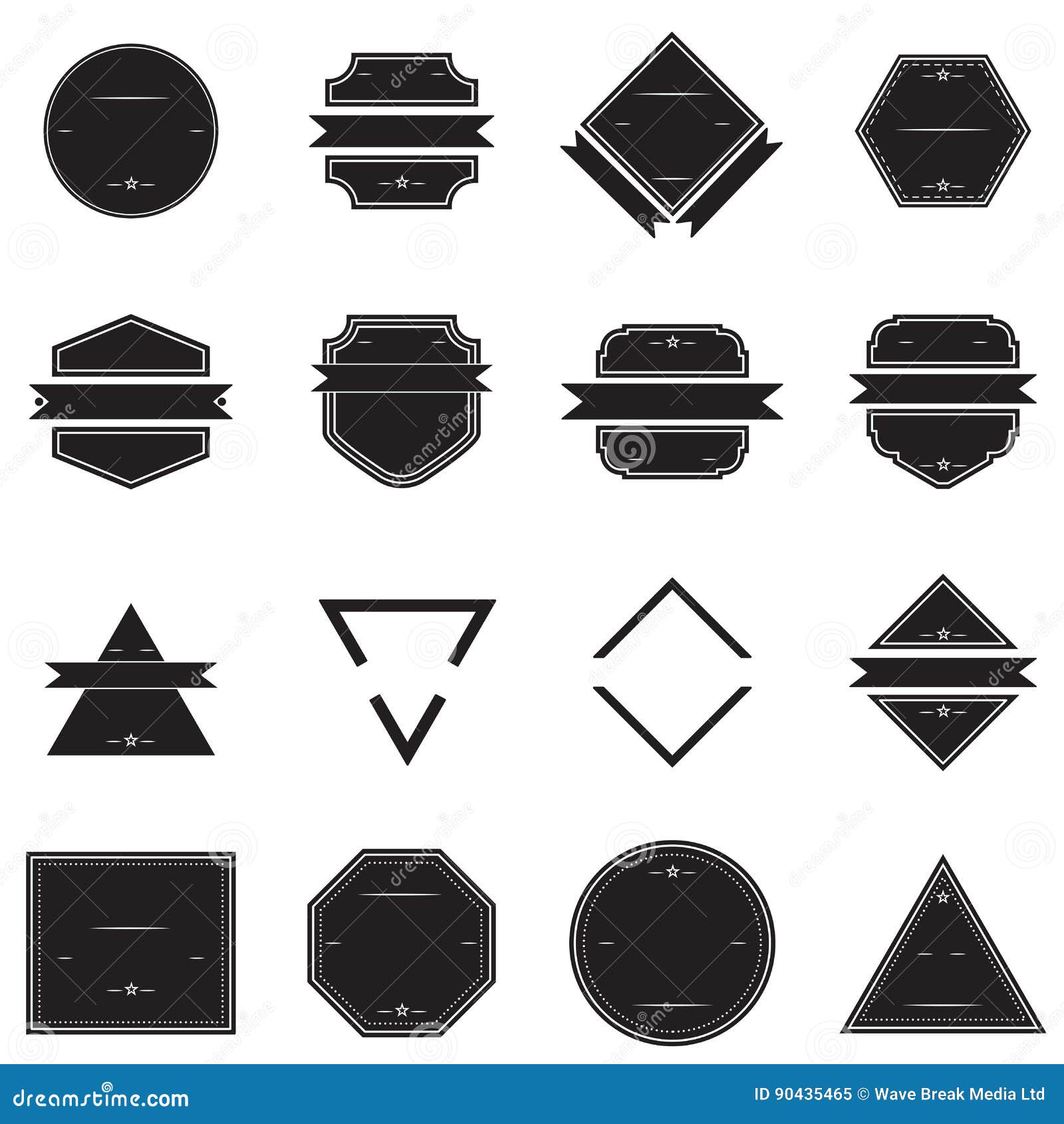 Vector Set Of Various Logos And Badges Shapes | CartoonDealer.com #90435465