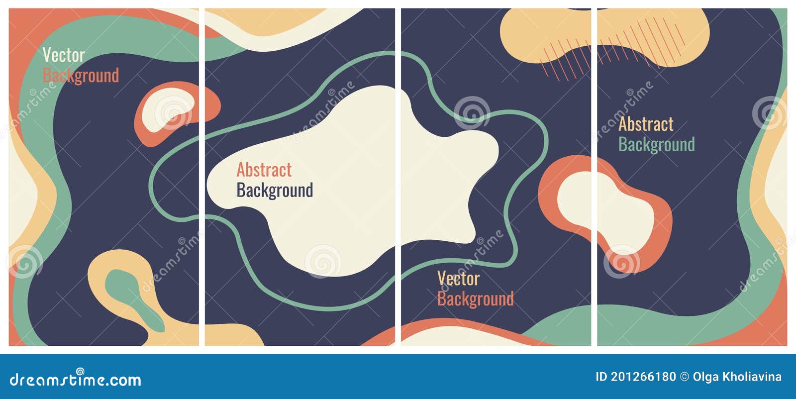 Vector Set of Vertical Abstract Backgrounds in Minimalistic Flat Style ...
