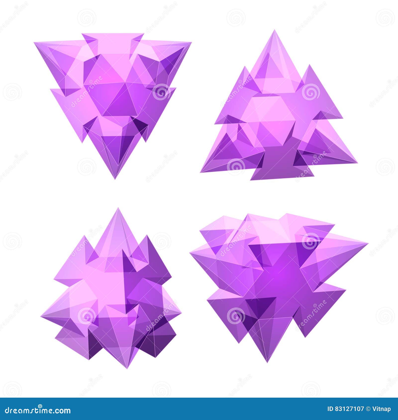 Vector Set of Views of Transparent Complex Geometric Shape Based on ... Vector Set of Views of Transparent Complex Geometric Shape Based on ...