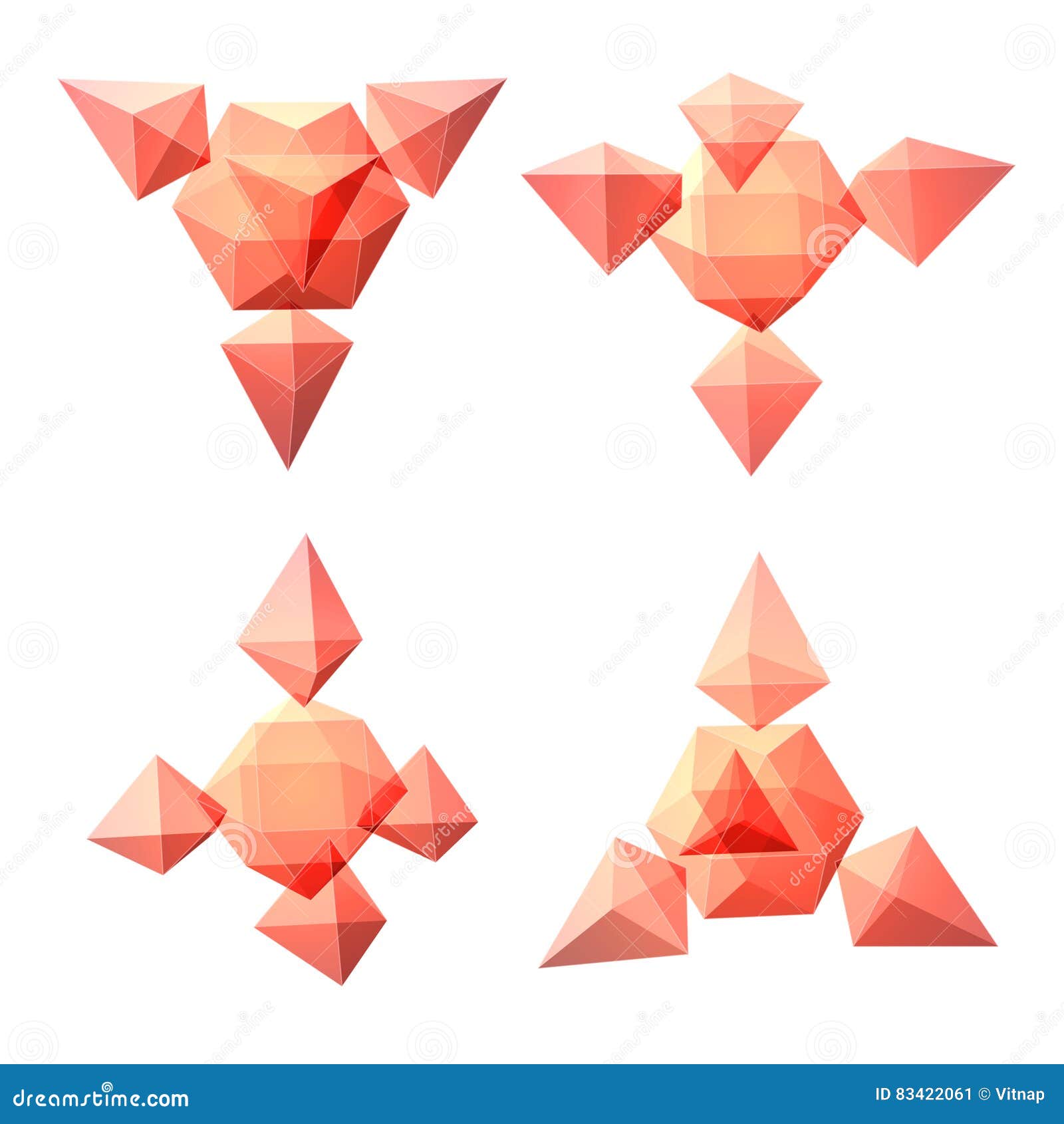 Vector Set of Views of Transparent Complex Geometric Shape Based on ... Vector Set of Views of Transparent Complex Geometric Shape Based on ...