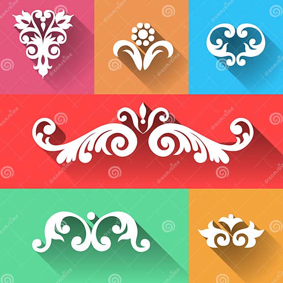 Vector set of vignettes. stock vector. Illustration of frame - 36392131