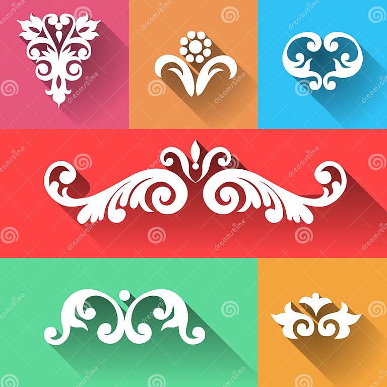 Vector set of vignettes. stock vector. Illustration of frame - 36392131
