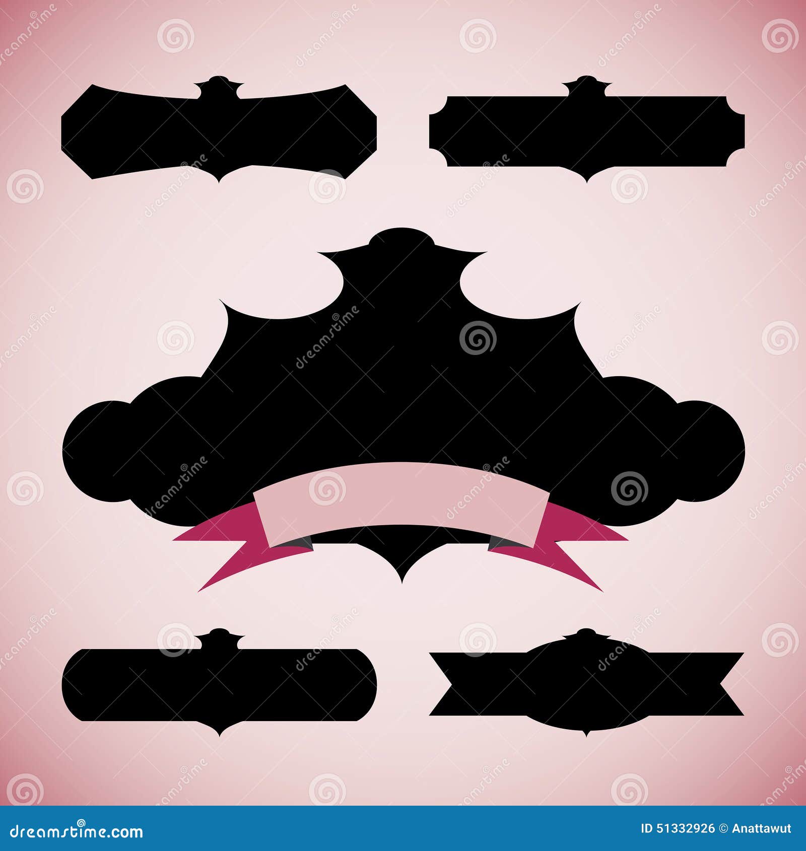 Vector Set of Vintage Framed Labels 0088 Stock Vector - Illustration of ...