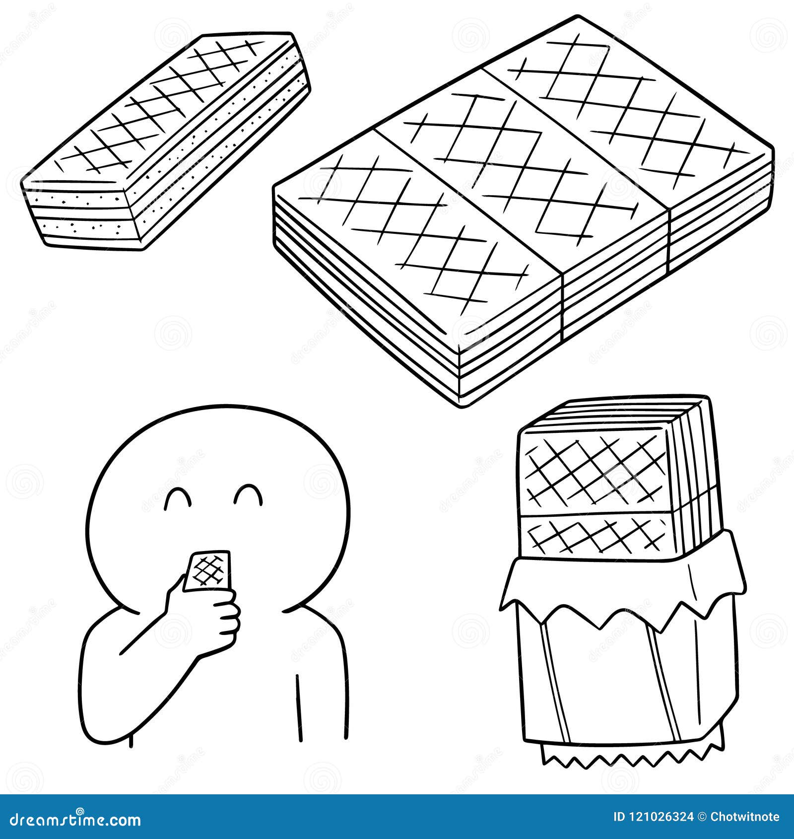 Vector set of wafer stock vector. Illustration of artwork - 121026324