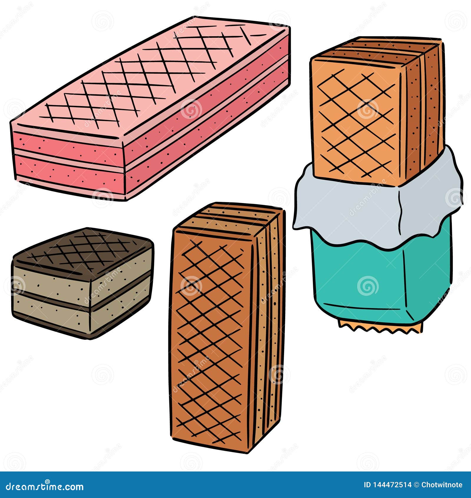 Vector Set Of Wafers | CartoonDealer.com #144472514