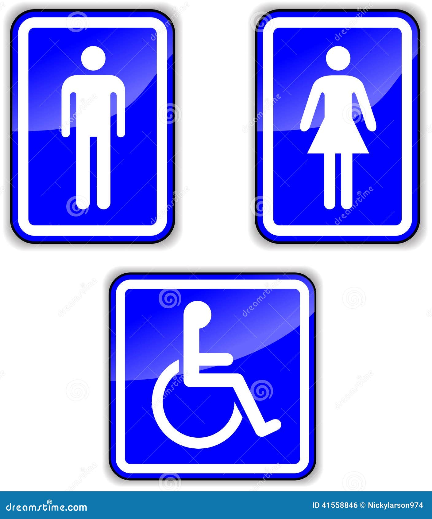 Vector set of wc signs stock vector. Illustration of unisex - 41558846