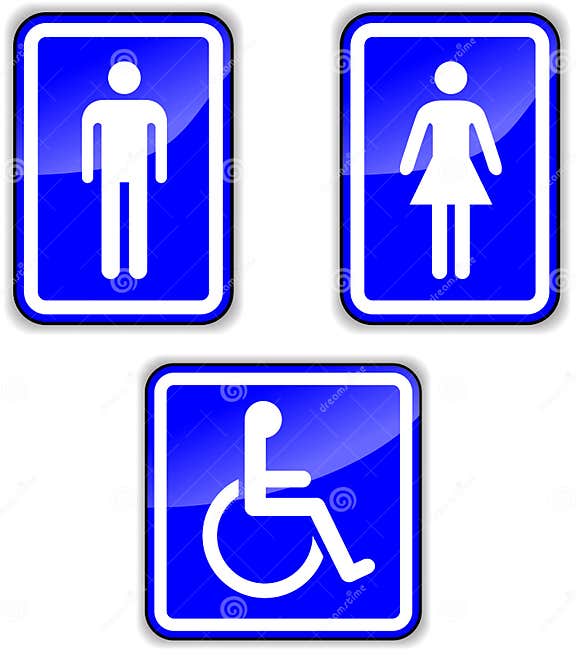 Vector set of wc signs stock vector. Illustration of unisex - 41558846