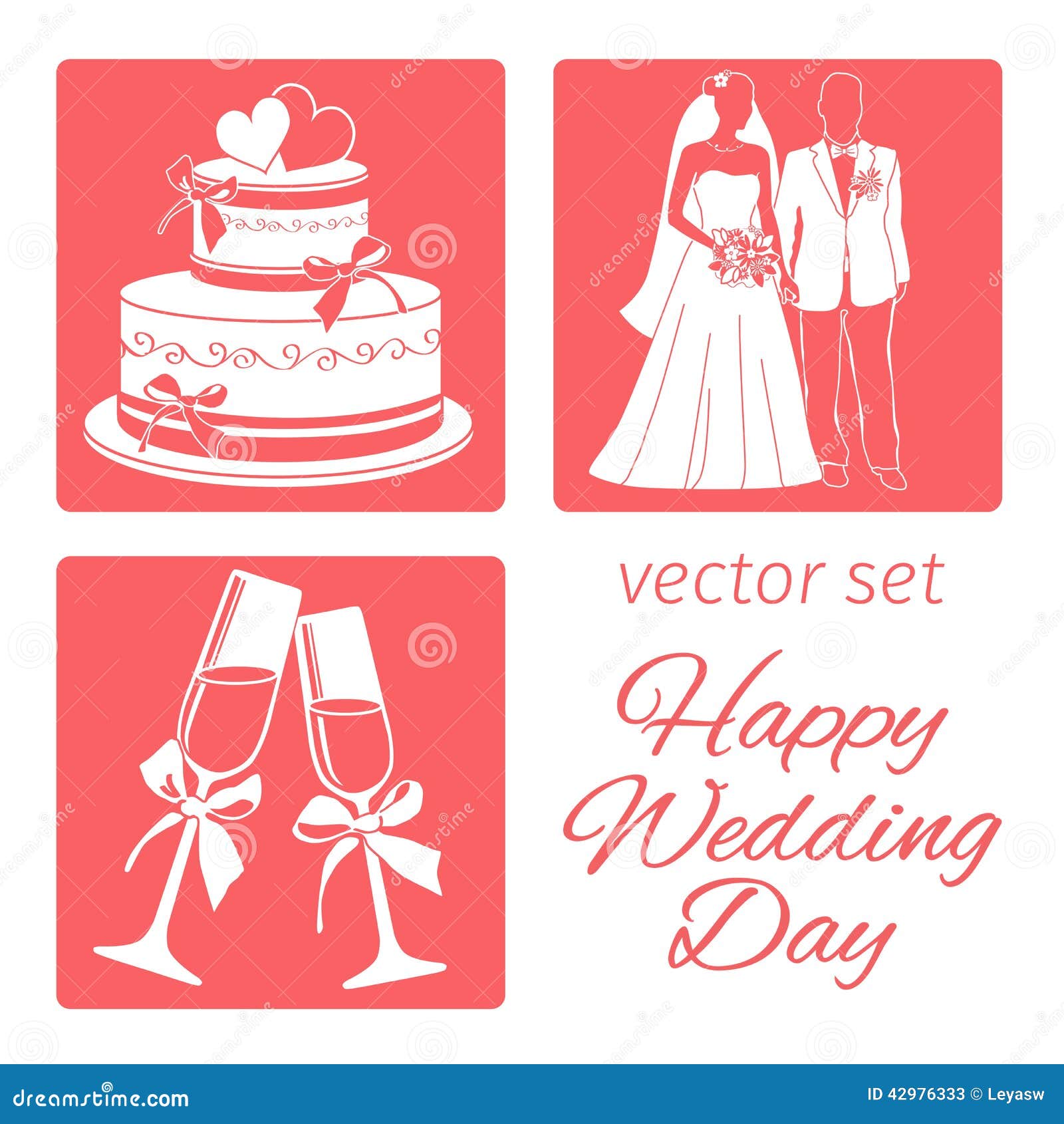Vector set wedding stock vector. Illustration of wedding - 42976333