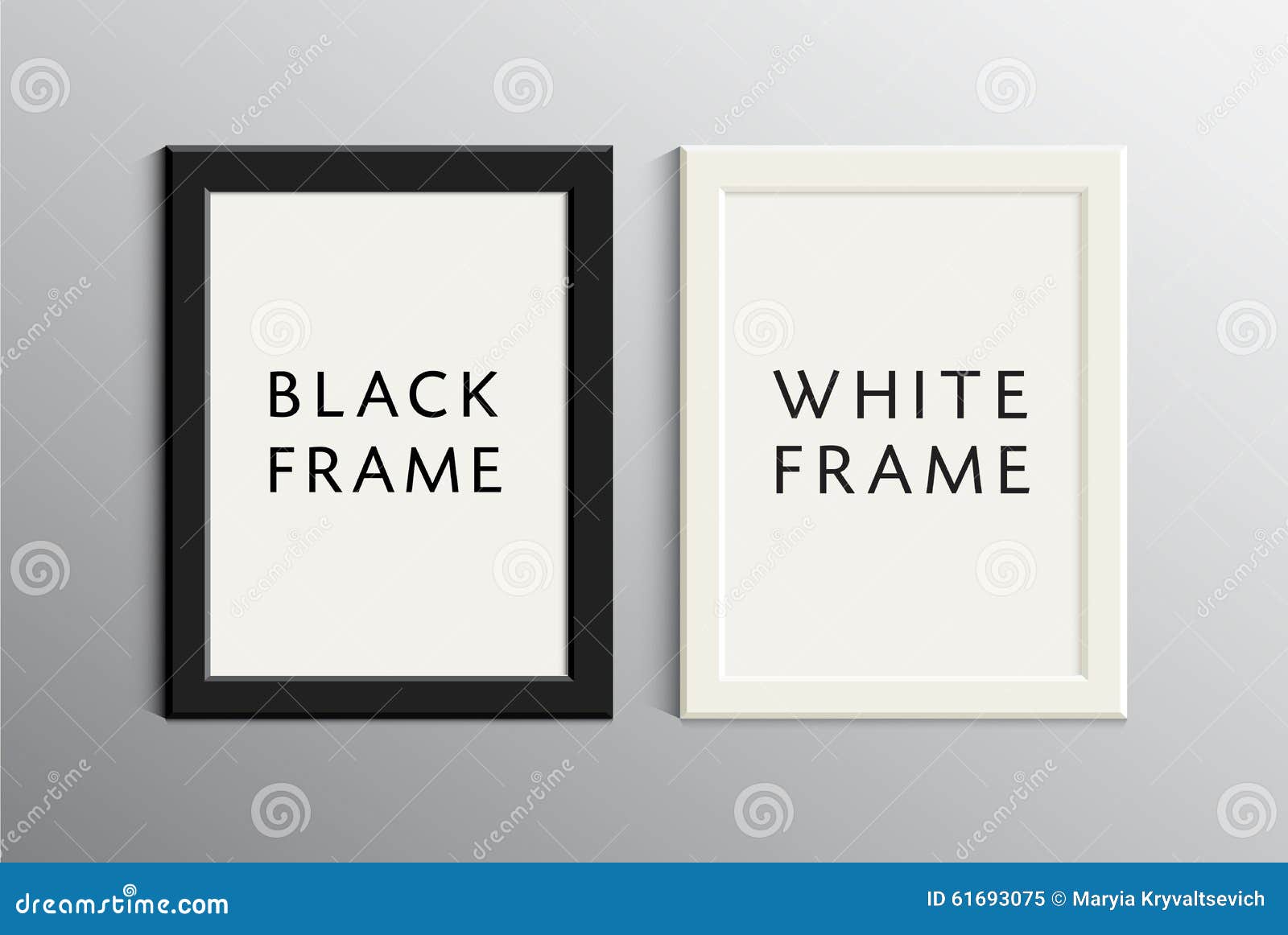 3D Black Empty Box Frame Isolated On White Background, Clipping Stock ...